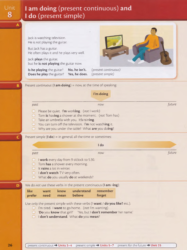 Present Sim-Con Essenial in Use | PDF | Linguistics | Grammar