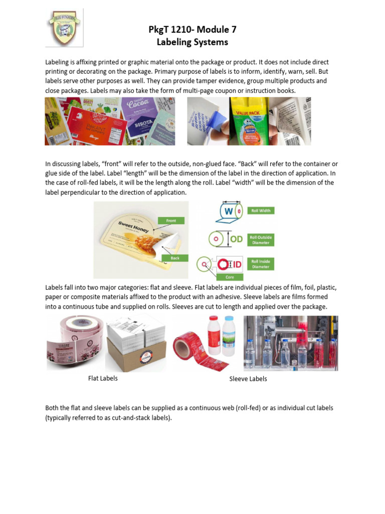 Understanding Labeling Systems in Packaging | PDF | Adhesive | Materials