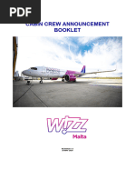 Cabin Crew Announcements Scripts | PDF | Transport Safety | Airliner