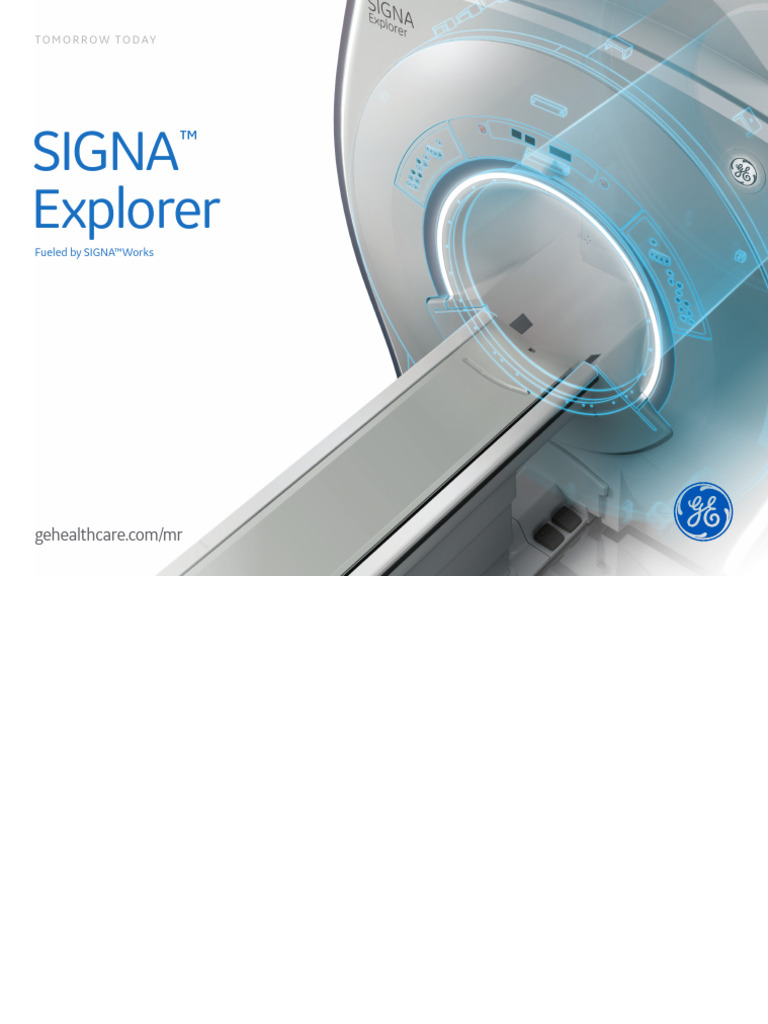 Folleto MRI GE Explorer 1.5 T | PDF