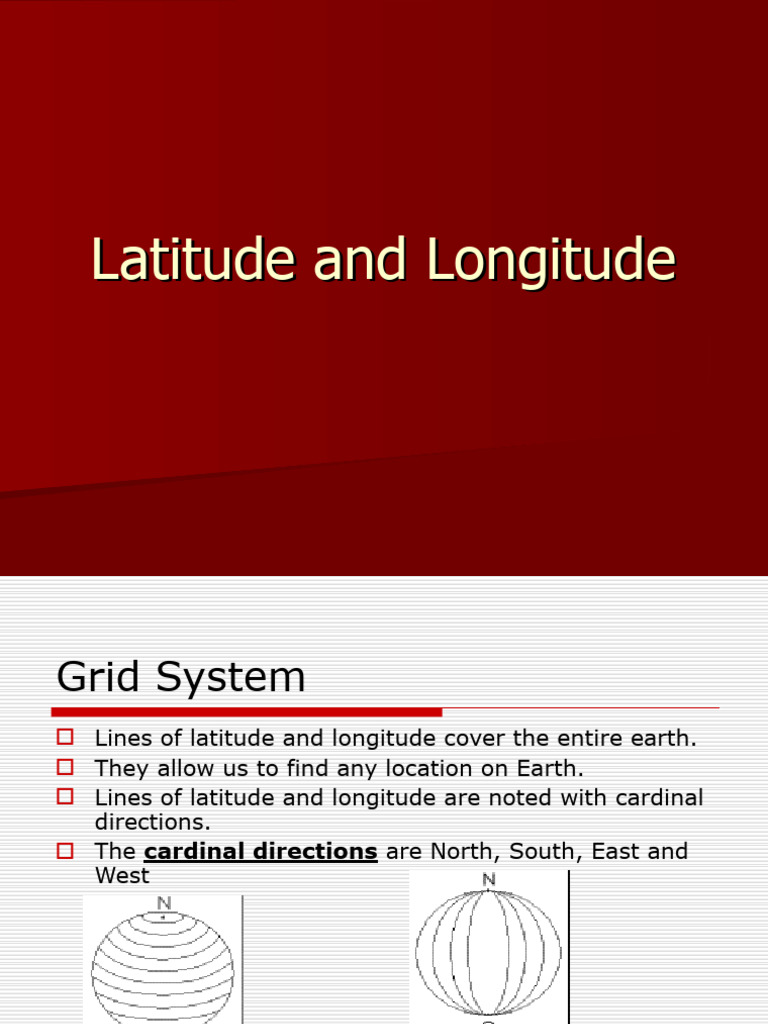 Latitude and Longitude | PDF | Latitude | Longitude