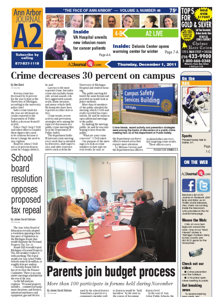 A2 Journal Front Page | PDF | State School | University Of Michigan