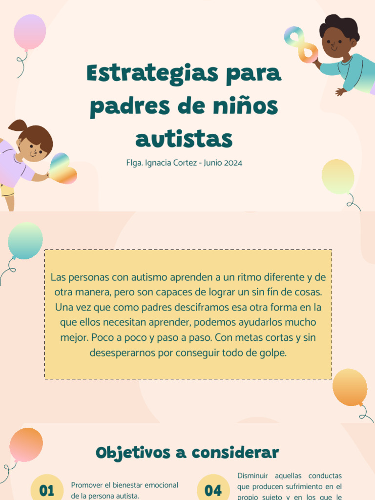 Estrategias de Intervención en TEA para Padres | PDF | Aprendizaje ...