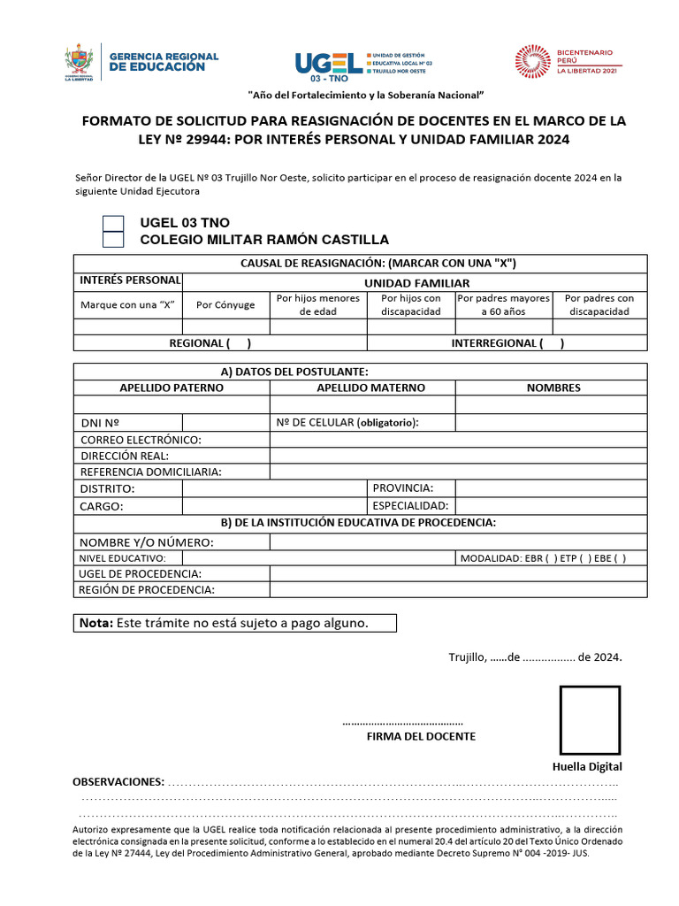 Formato de Solicitud | PDF | Gobierno