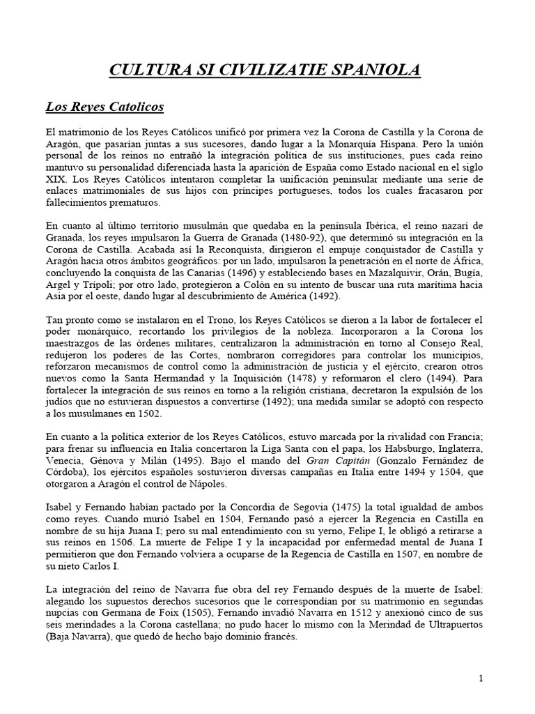 Cultura Si Civilizatie Spaniola | PDF | Francisco franco | España