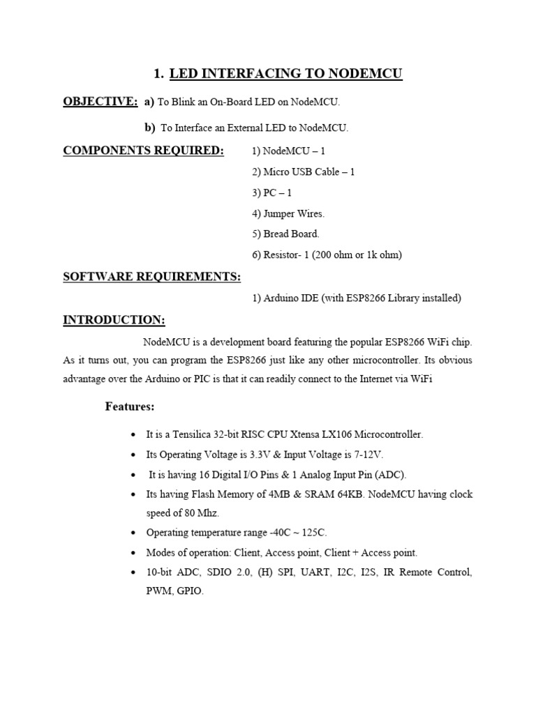 IoT Sensors and Actuators Lab Manual | PDF | Analog To Digital ...