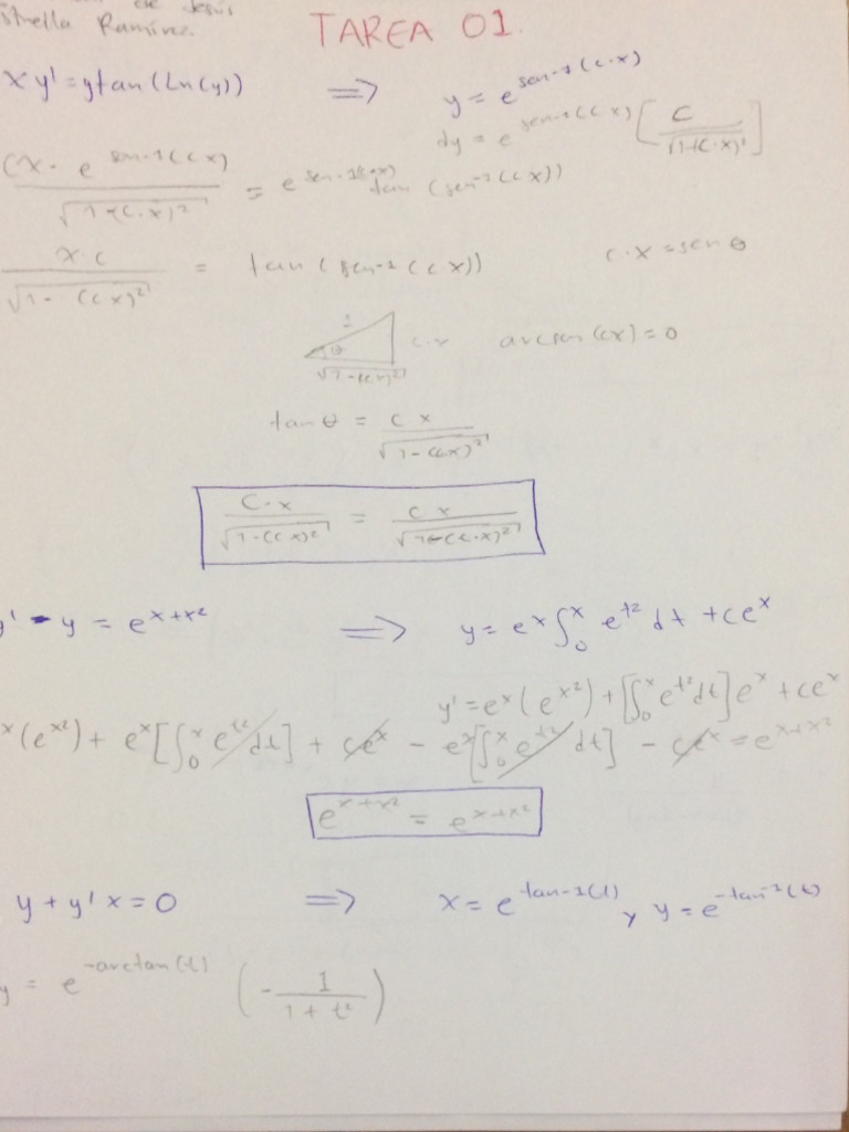 Tarea 01 Ecuaciones Diferenciales | PDF