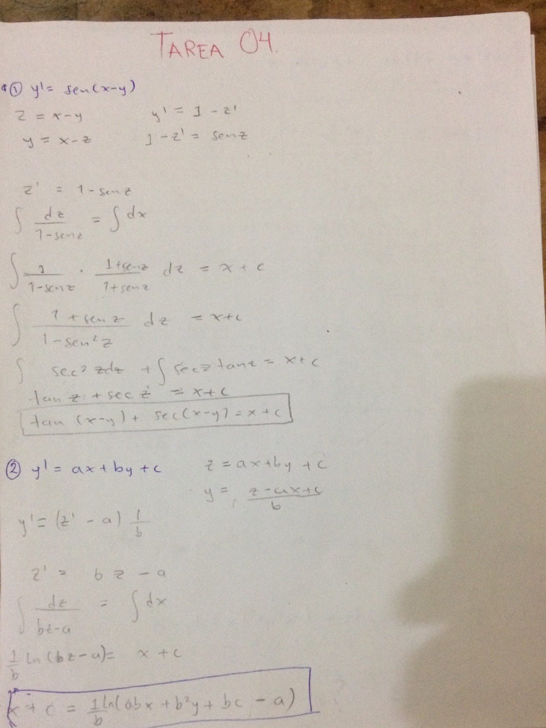 Tarea 04 Ecuaciones Diferenciales | PDF