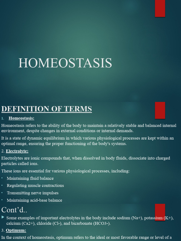 HOMEOSTASIS | PDF | Homeostasis | Kidney