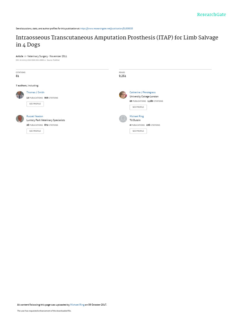 Intraosseous Transcutaneous Amputation Prosthesis | Download Free PDF ...