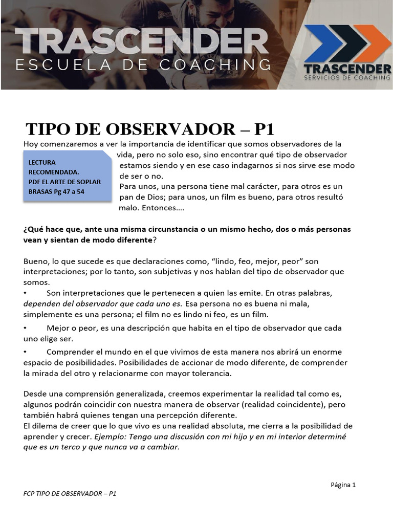 Tipos de Observador y Modelos Mentales | PDF | Mente | Realidad