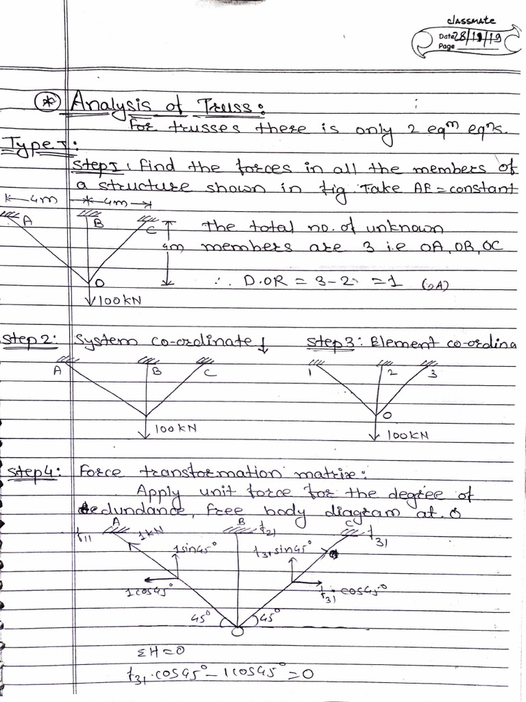 Truss - Flexibility Method | PDF | Science & Mathematics