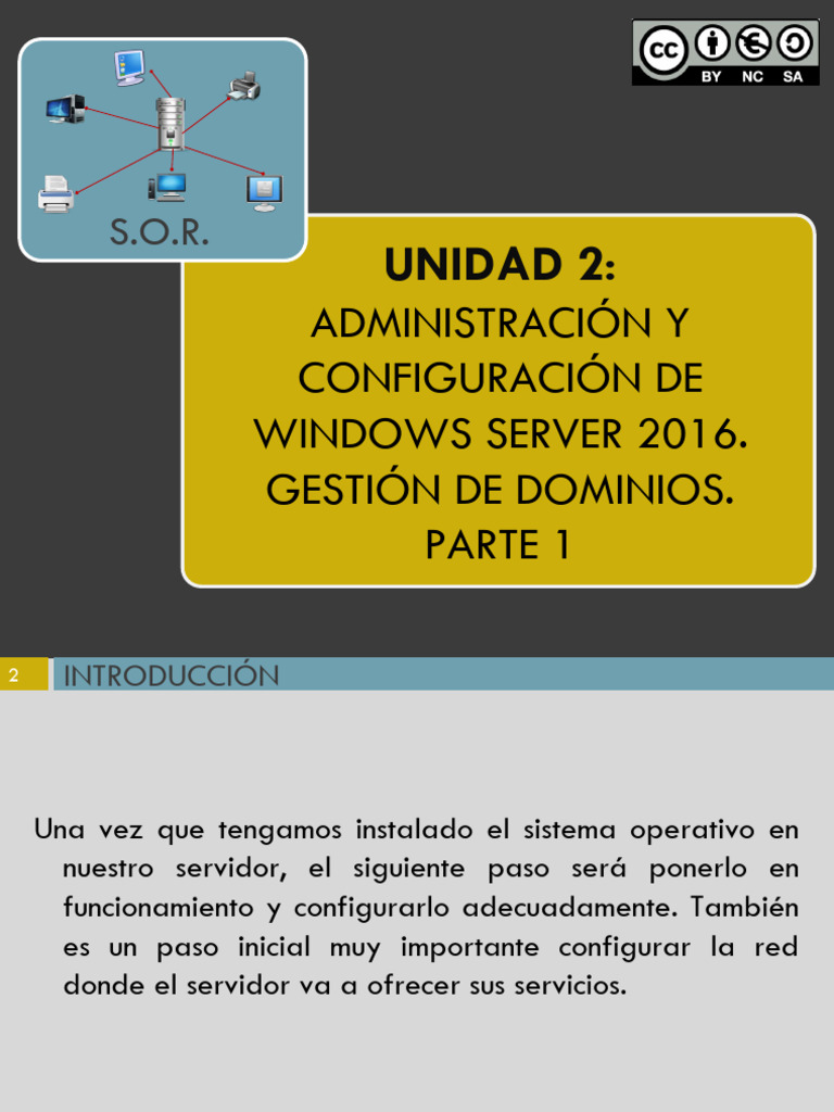 Administración de Dominios en Windows Server 2016 | PDF | Directorio Activo | sistema de nombres ...
