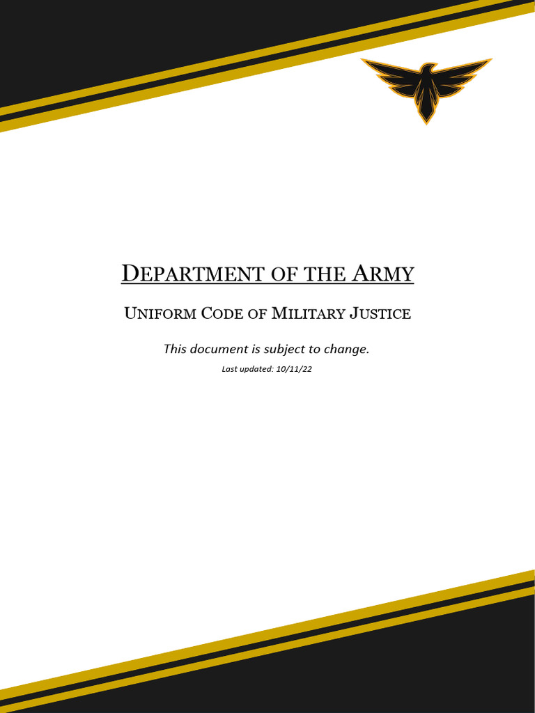 UCMJ Regulations and Discharge Policies | PDF | Military Discharge ...