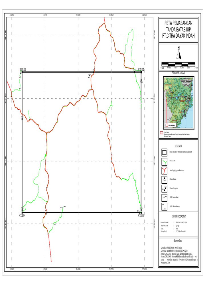 Peta Tapal Batas PT - Cdi | PDF