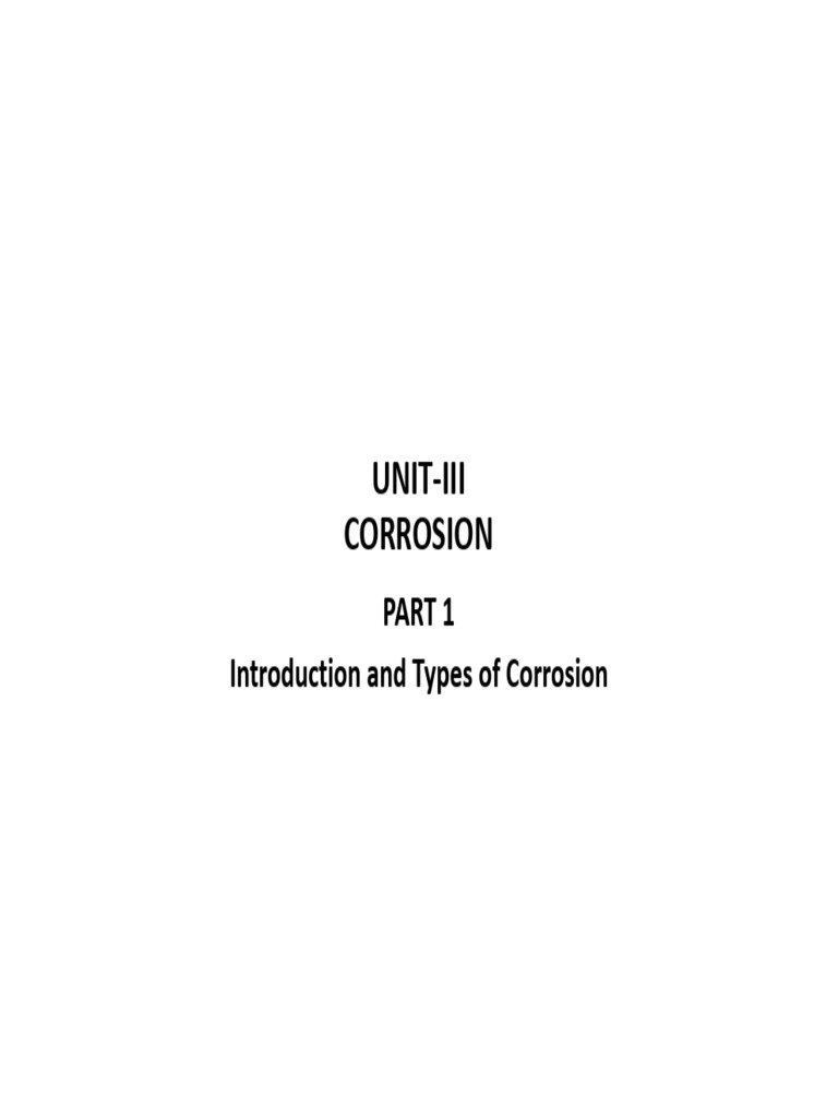 Corrosion - Part 1, Chemistry | PDF | Corrosion | Hydroxide