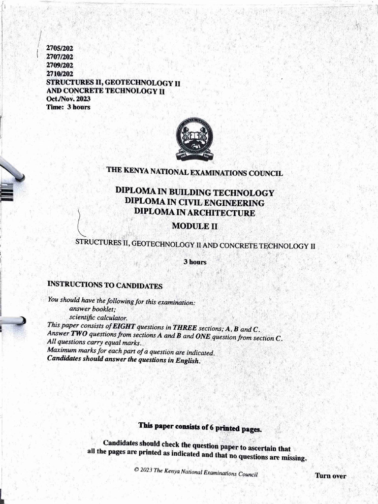 Structure, Geotech and Concrete Technology 1 | PDF | Geology