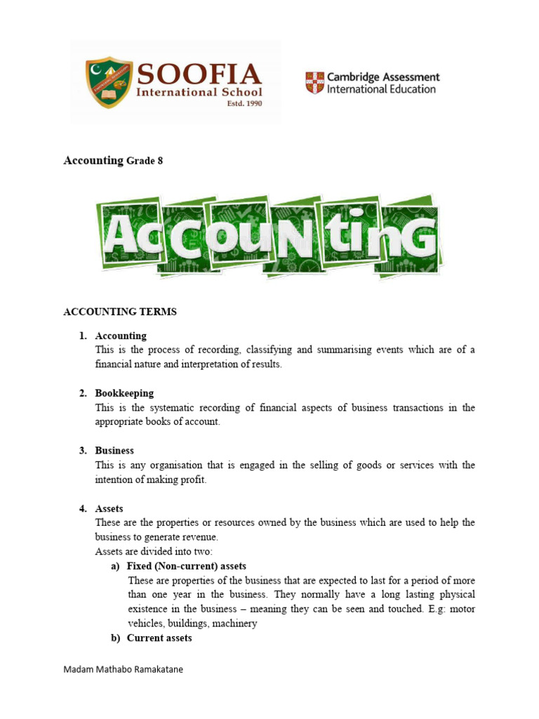 Accounting Terms | PDF | Equity (Finance) | Debt