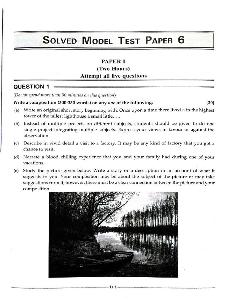 Model Test Paper 6 - Solved | PDF
