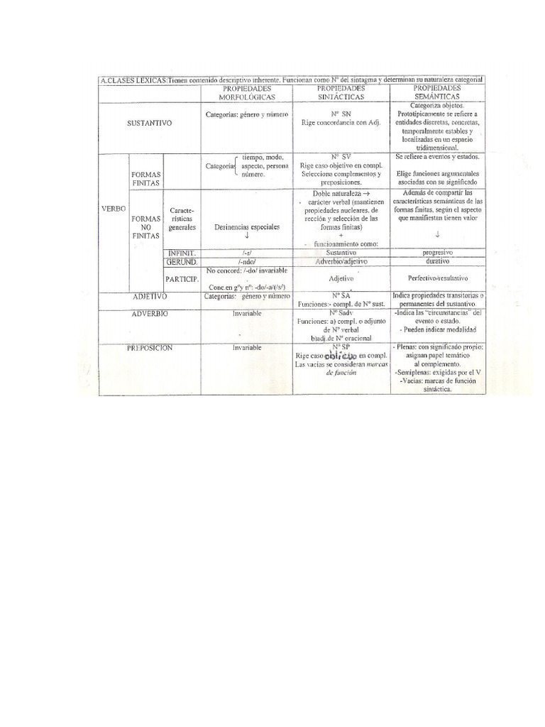 Esquemas Clases de Palabras Léxicas y Funcionales | PDF