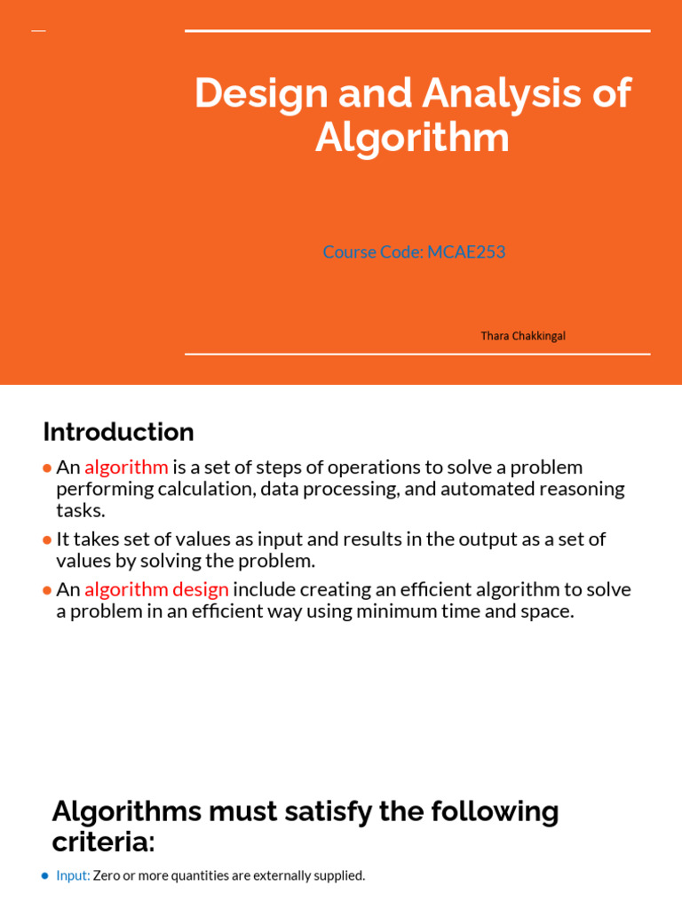 Module 1design And Analysis Of Algorithm Pdf Time Complexity Computational Science 1742