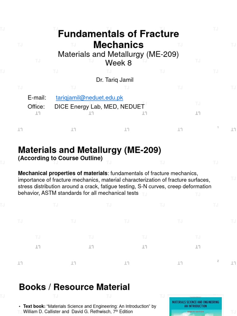 Week8 - Fracture - Mechanics | PDF | Fracture | Ductility