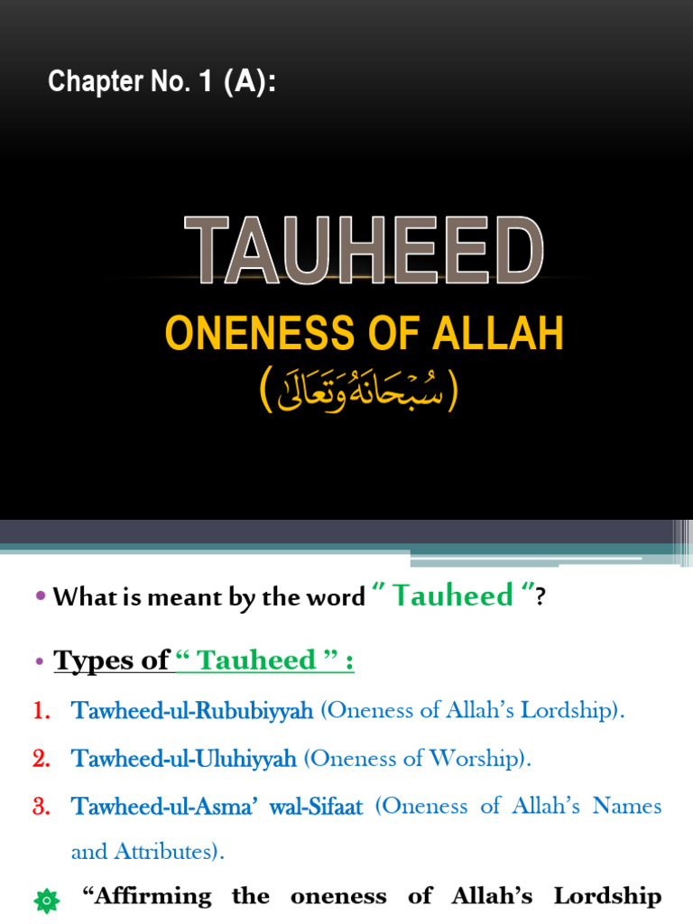 2 - Basic Islamic Believes (Tauheed) | PDF | Tawhid | God In Islam