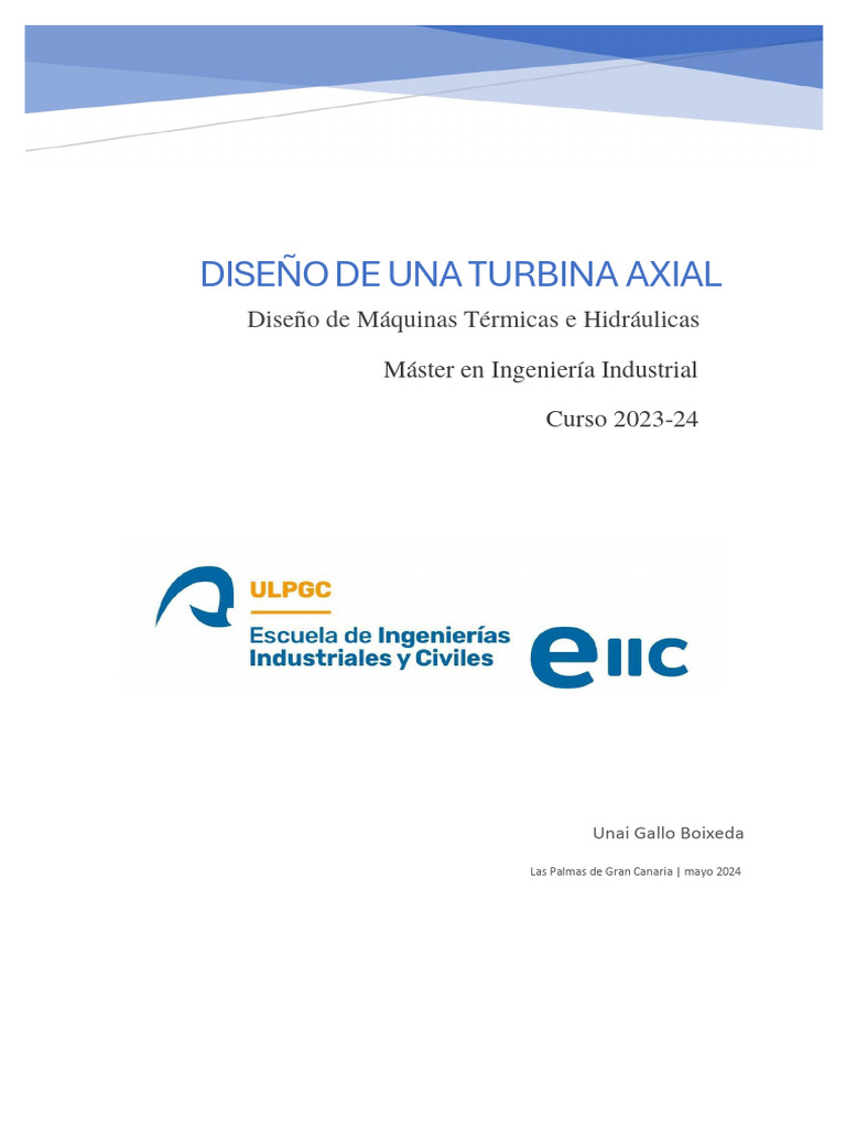 Diseño de Una Turbina Axial - Unai | Descargar gratis PDF | Turbina ...