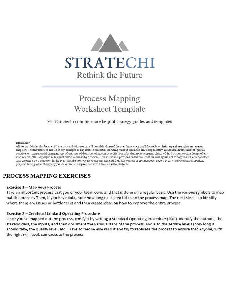 Stratechi - Process Mapping Example Worksheet Template | PDF | Damages ...