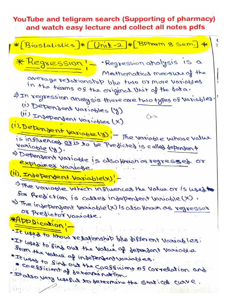 Biostatistics (Unit-2) Bph8sem by (Supporting of Pharmacy) | PDF