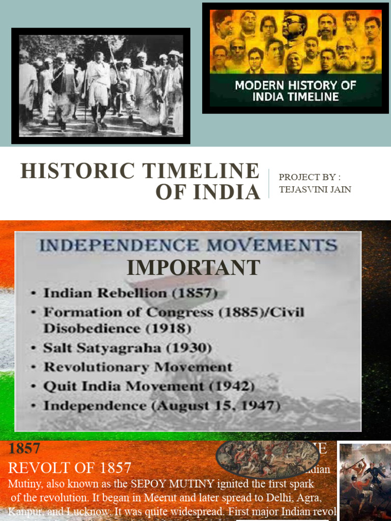 Historic Timeline of India | Download Free PDF | Independence Movements ...