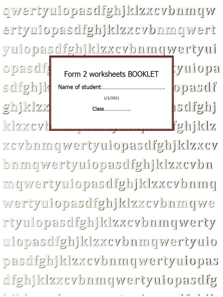 Form 2 Science Worksheets Booklet | PDF | Flowers | Pollination