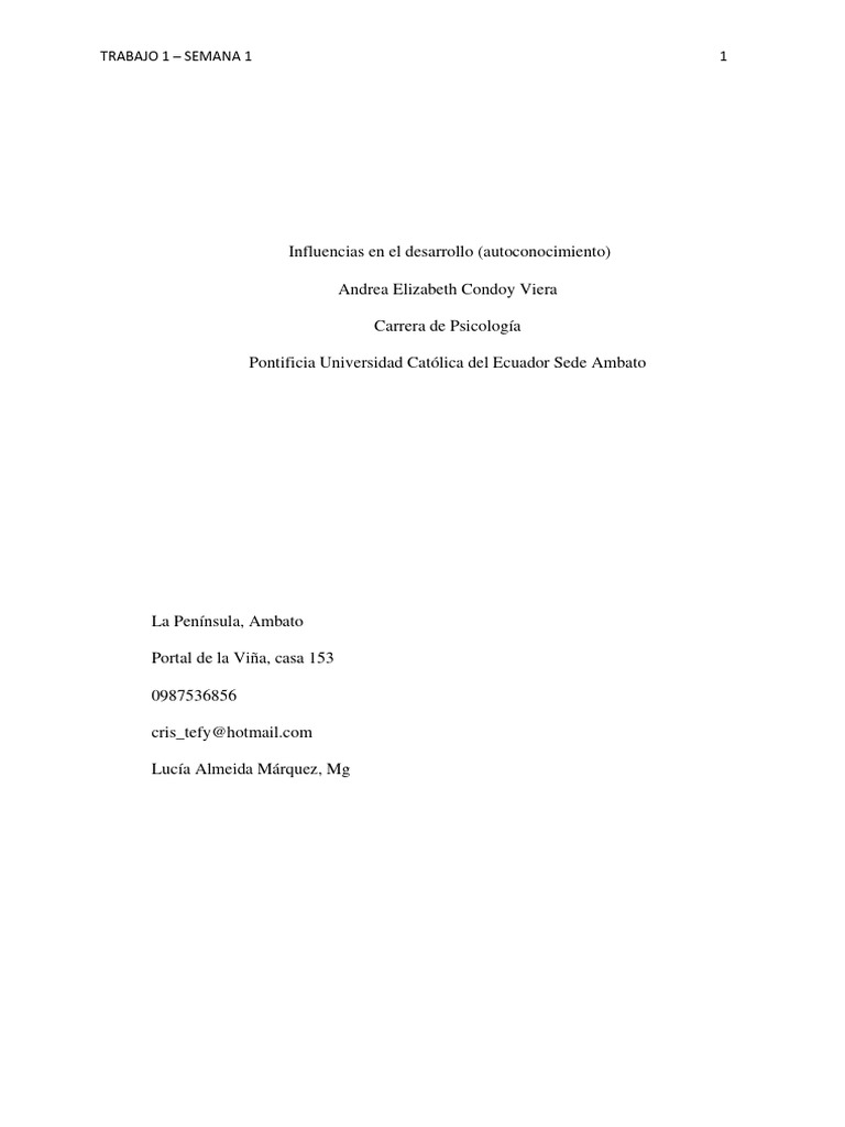 Influencias en el Desarrollo | PDF | Aprendizaje | Temperamento Influencias en el Desarrollo | PDF | Aprendizaje | Temperamento