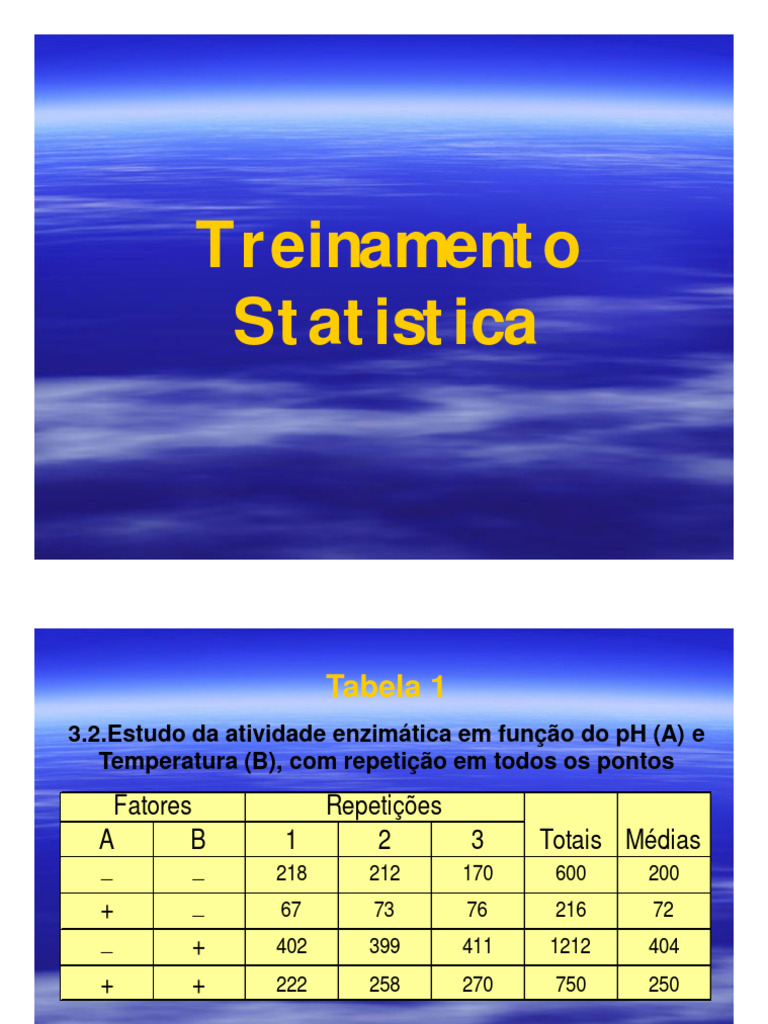 3 - Uso Software Statistica - Slides | PDF | Química Física ...