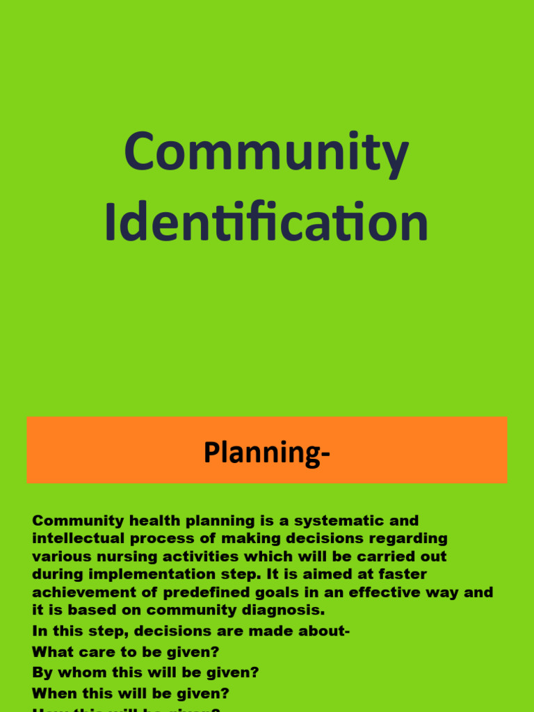 Community Identification Pdf