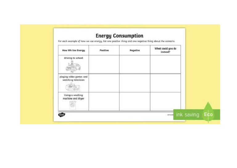 Consumption Activity | PDF