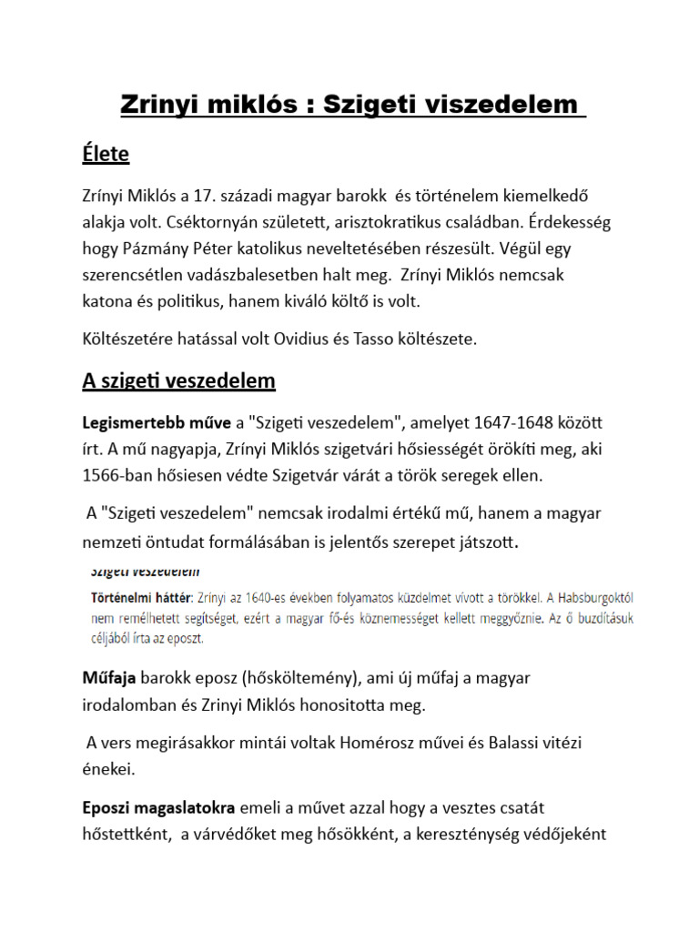Zrinyi Miklos Élete | PDF