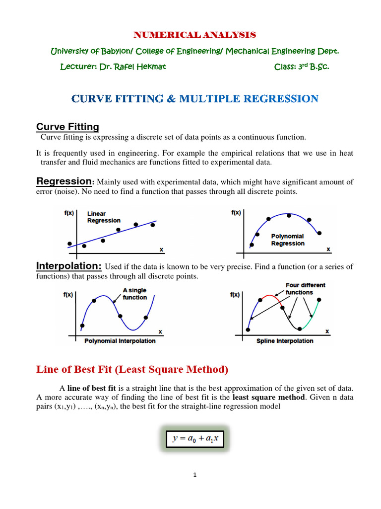 Mathematical Solu | Download Free PDF | Least Squares | Regression Analysis