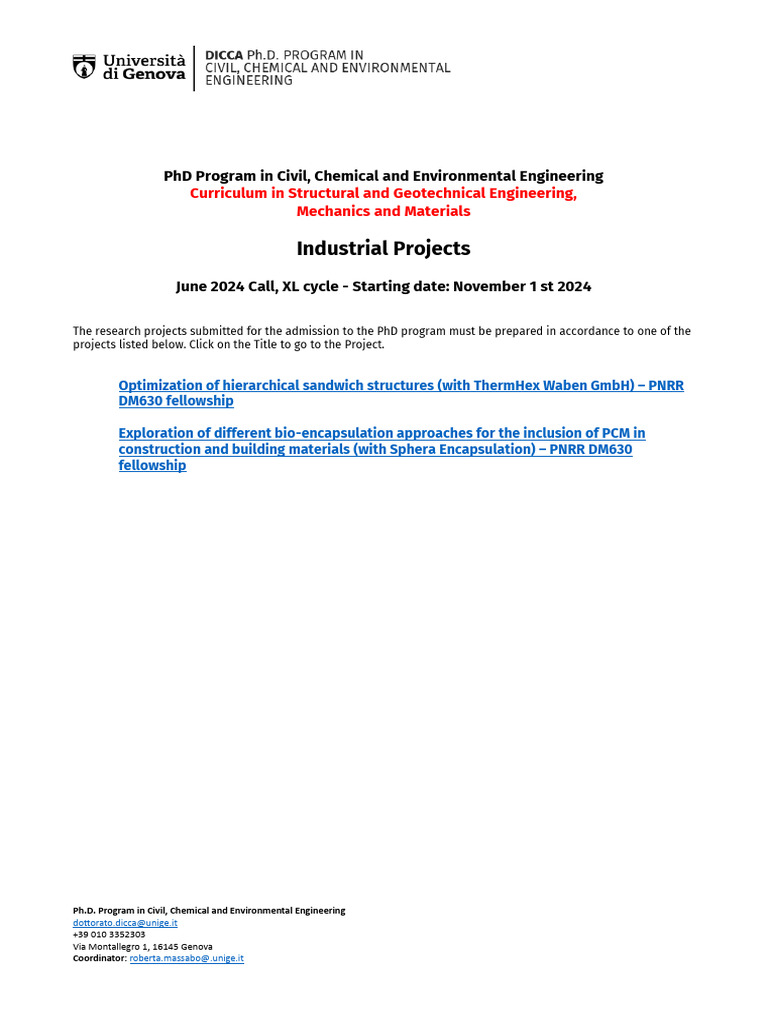 Lista Progetti SMG - XL - Industrial | PDF | Materials | Physical Sciences