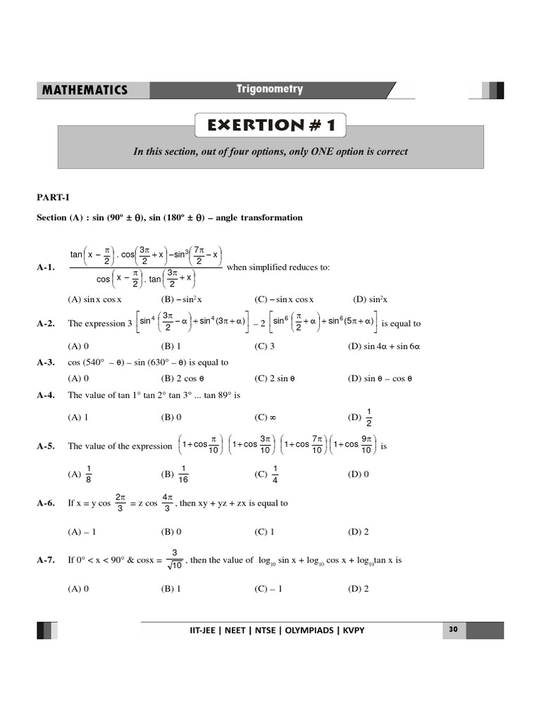 Trigonometry Assignment | PDF | Trigonometry | Trigonometric Functions