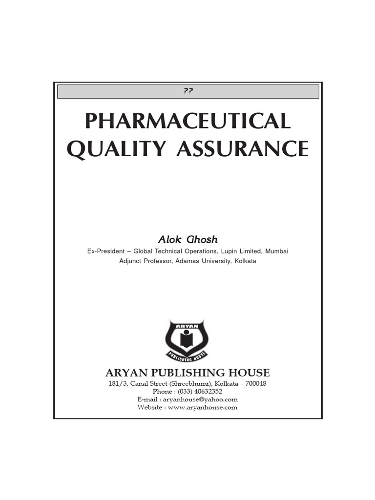 Pharma Qa Book Pdf Business