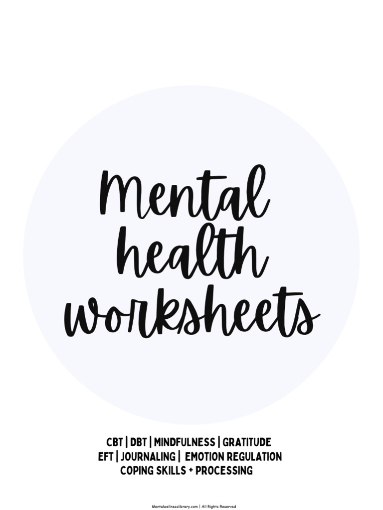 Mental Health Worksheets Collection | PDF
