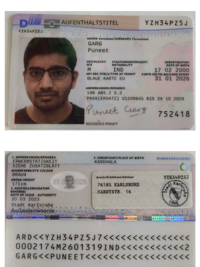 Garg Residence Permit | PDF