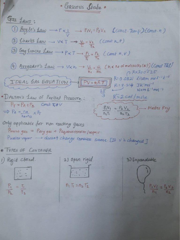 Gaseous State SN | PDF