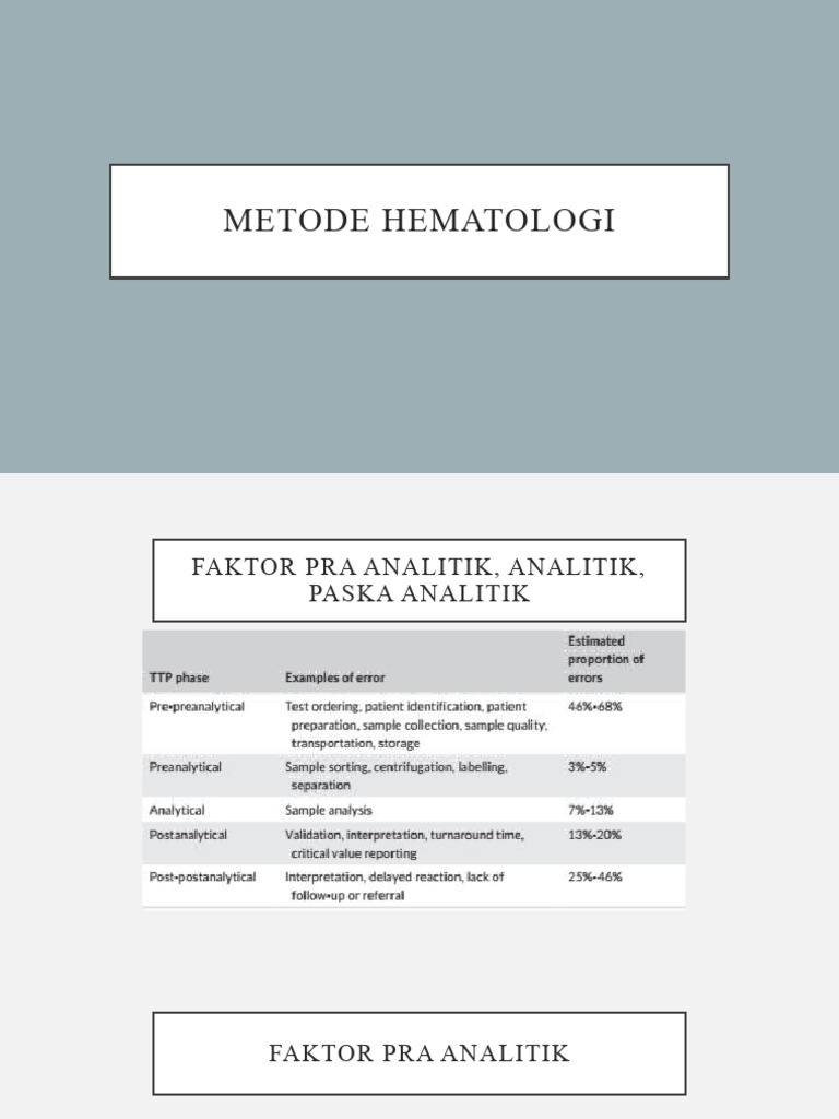 Metode Hematologi | PDF