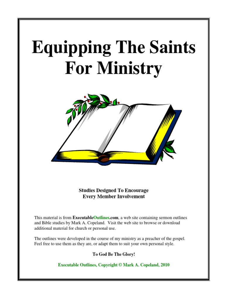 Equipping The Saints For MInistry | PDF | Sermon | Paul The Apostle