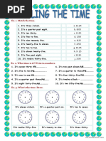 Telling The Time Exercises | PDF