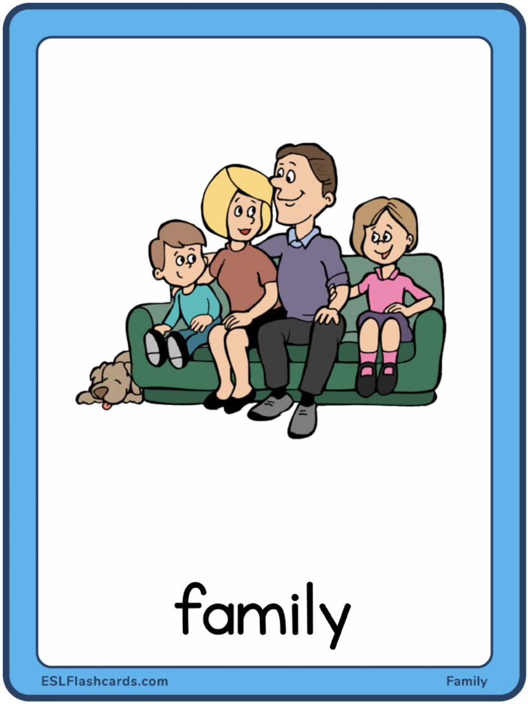 Family Large Flashcards With Labels | PDF