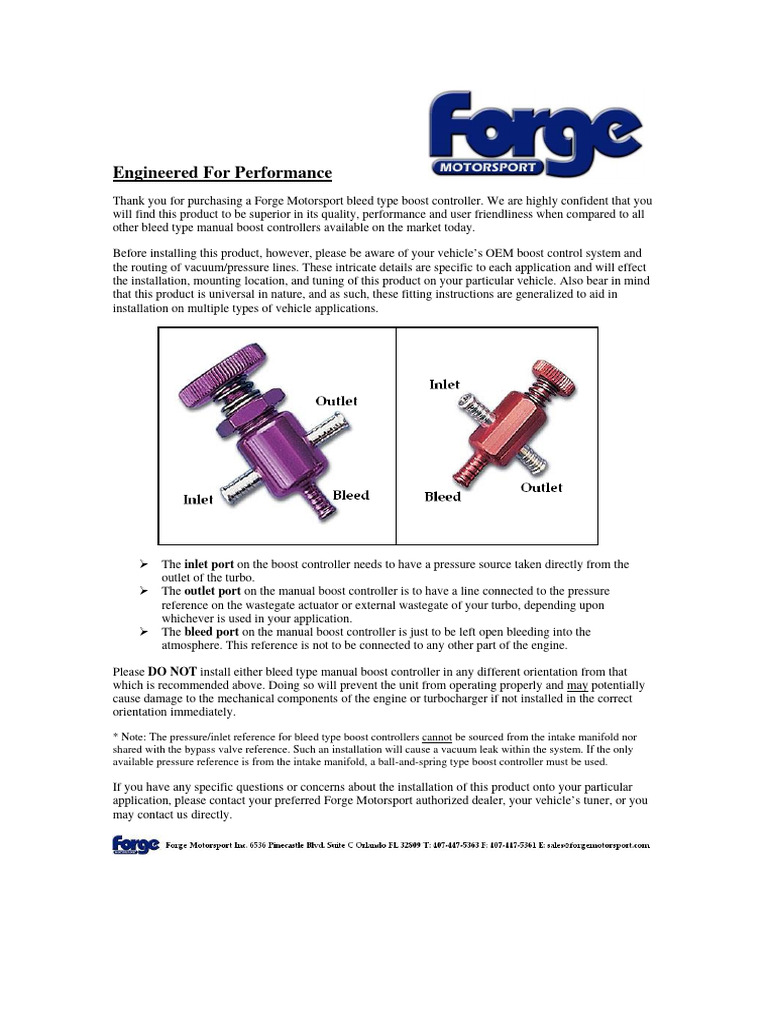 Boost Controller Installation Guide | PDF