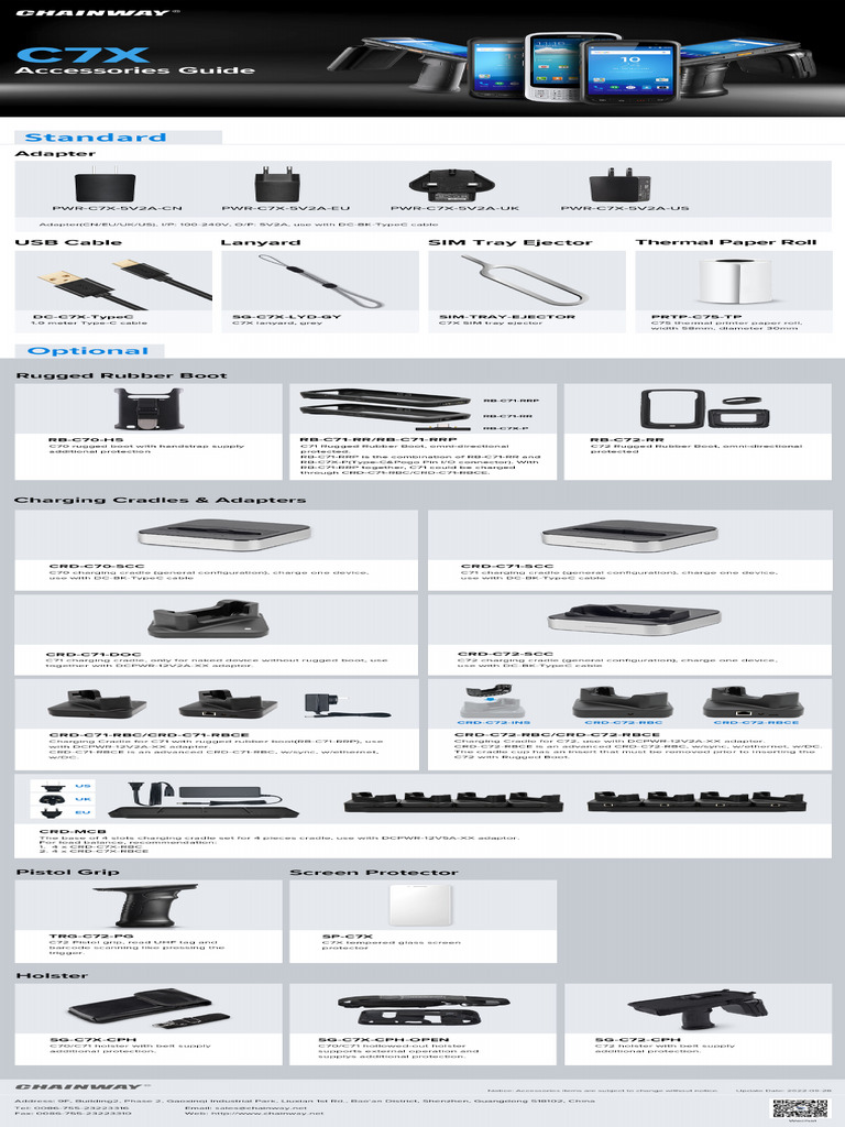 2803 - Chainway C7X - Accessories Guide-En | PDF